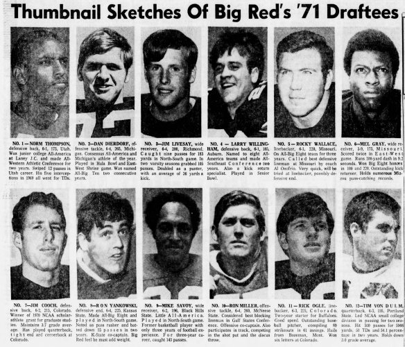 Big Red Draft History: 1971 NFL Draft | THE BIG RED ZONE