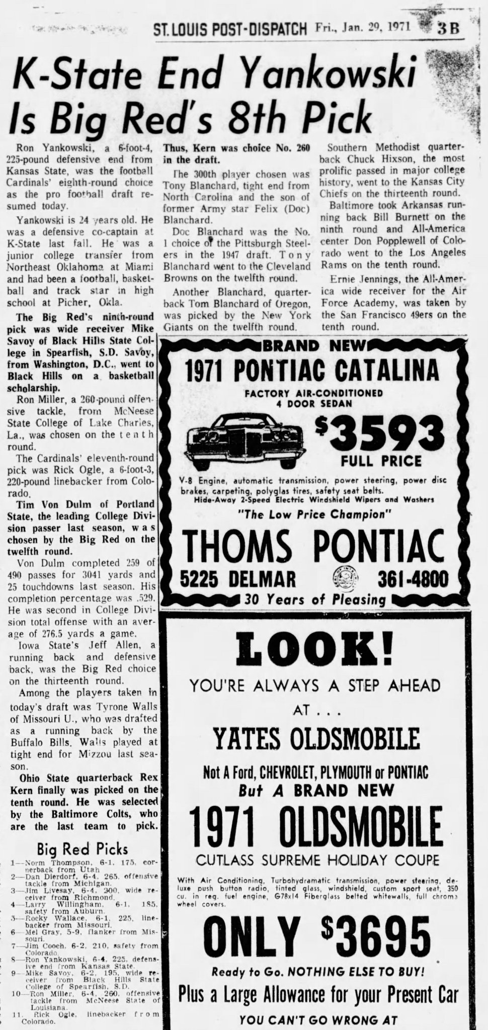 Big Red Draft History: 1971 NFL Draft | THE BIG RED ZONE